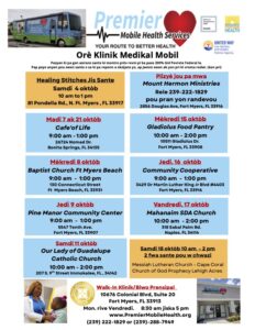 Mobile Clinic Schedule - Premier Mobile Health Services